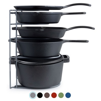 Heavy Duty Pan Organizer - 5-tier Rack For Cast Iron Skillets, Dutch ...