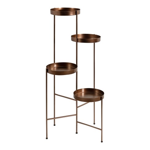 Kate And Laurel Finn Plant Stand, 10x11x44, Bronze : Target