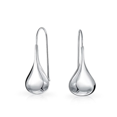 Bling Jewelry Simple Plain Puffed Teardrop Pear Shaped Rain Drop ...