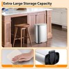 Garvee 13 Gal Step Trash Can, Stainless Steel Rectangular Garbage Bin ...