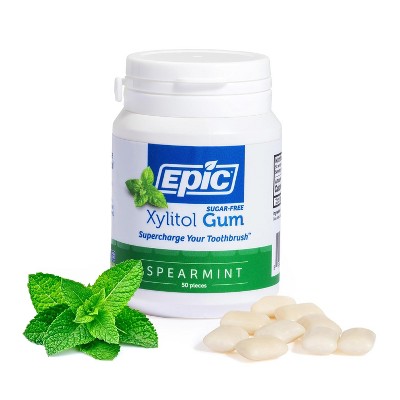 Epic Xylitol Gum Spearmint Sugar Free Chewing Gum for Fresh Breath and ...