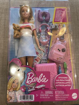 Barbie Doll And Accessories Travel Set With Puppy : Target