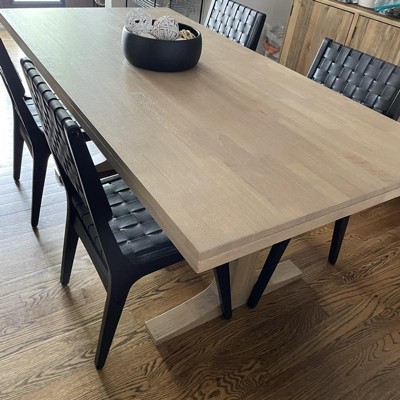 Pedestal Wood Dining Table - Natural - Hearth & Hand™ With Magnolia ...