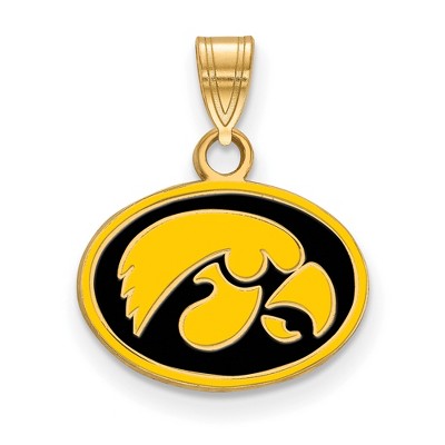 Black Bow Jewelry 14k Yellow Gold Plated Sterling Silver Iowa Hawkeyes ...