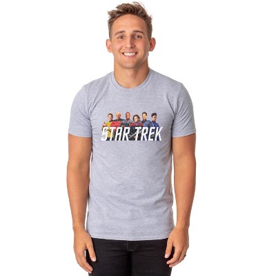 Intimo Star Trek Men's Tv Show Captain Kirk Picard Janeway Crewneck T ...