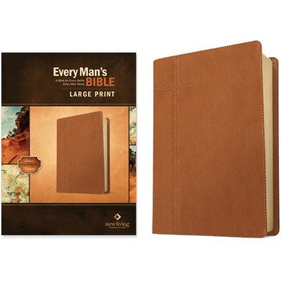 Every Man's Bible Nlt, Large Print (Leatherlike, Pursuit Saddle Tan ...