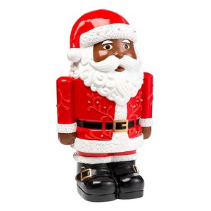 Evergreen 18.5" LED Resin Statue, African American Santa- Indoor ...