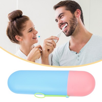 Unique Bargains Traveling Portable Plastic Toothbrush Case 1 Pc Pink ...