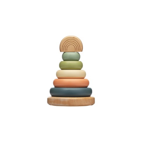 Pearhead Wooden Stacking Toy- Tower - 7pc : Target