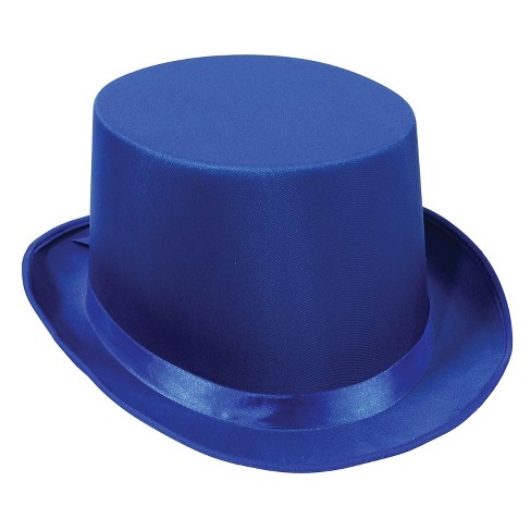 Beistle Satin Sleek Top Hat One Size Blue 60839-b : Target