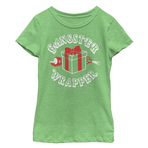 Girl's Lost Gods Christmas Gangster Wrapper T-shirt : Target