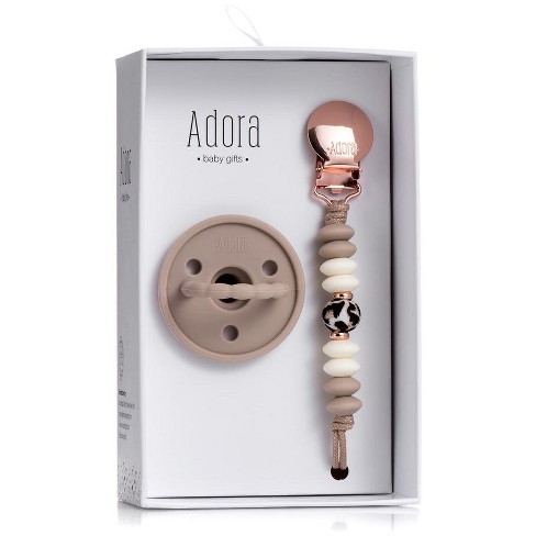 Baby Soother Silicone Pacifiers & Coordinating Mini Clip – Scalloped ...