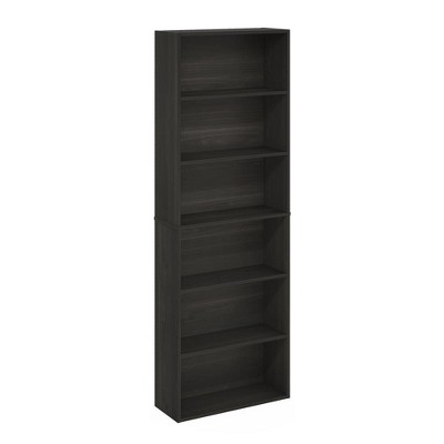 Jaya Simply Home Free Standing 6-tier Open Storage Bookcase, Espresso ...