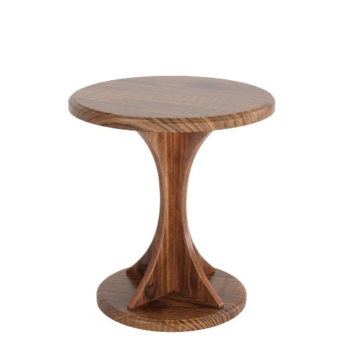 Tribesigns Wood Small Round End Side Table For Living Room, Brown : Target