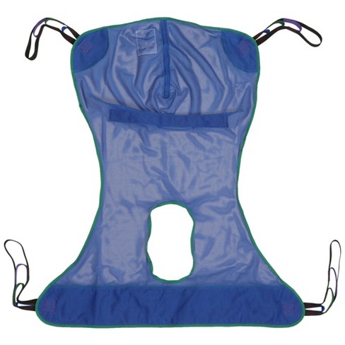 Mckesson Full Body Commode Sling Mesh 600 Lbs. Weight Capacity Blue ...