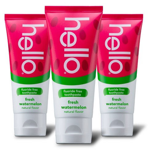 Hello Kids' Fluoride Free Toothpaste - Watermelon - 4.2oz/3pk : Target