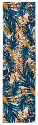 World Rug Gallery Floral Leaves Indoor/outdoor Area Rug - Multi 2' X 7 ...