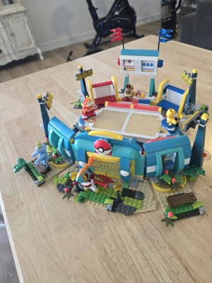 Mega Pokemon Traning Stadium Building Toy Kit, With 5 Action Figures ...