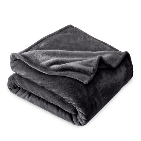 Forged Iron Grey Microplush Full/queen Fleece Blanket By Bare Home : Target