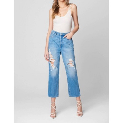 Women's Straight Leg Ripped Jean - Blanknyc 24 : Target