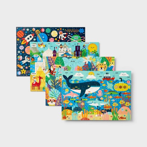 4pk Jigsaw Puzzles 48-100pcs - Gigglescape™: Kids, Ages 3+, Fantasy ...