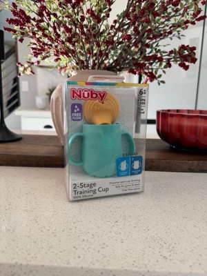 Nuby 2oz 2 Handle Silicone Sippy Cup With Spout Lid - Confetti Neutral ...