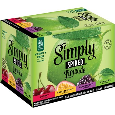 Simply Spiked Limeade Variety Pack - 12pk/12 Fl Oz Cans : Target