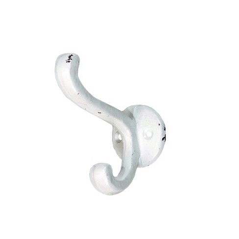 Vip Iron 4 In. White Double Wall Hook : Target