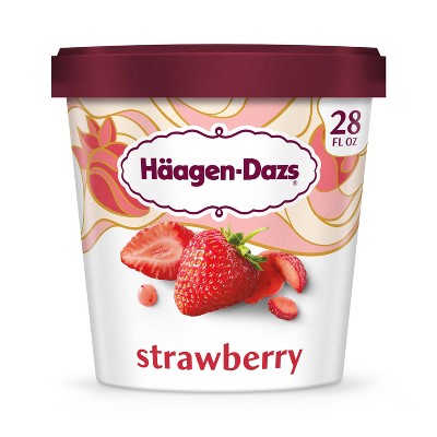 Haagen Dazs Strawberry Frozen Ice Cream - 28oz : Target
