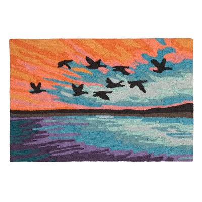 Liora Manne Frontporch Sandpipers Indoor/outdoor Rug Lake 2'6" X 4 ...