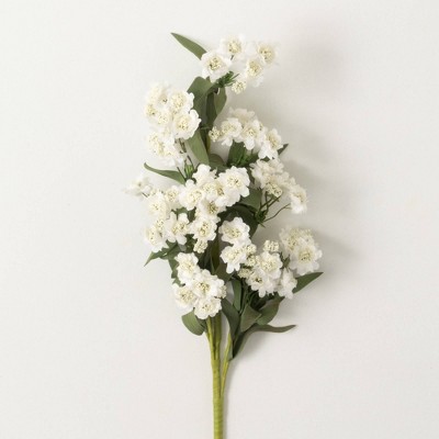 Sullivans Artificial Cream Cherry Blossom Stem 28"h : Target