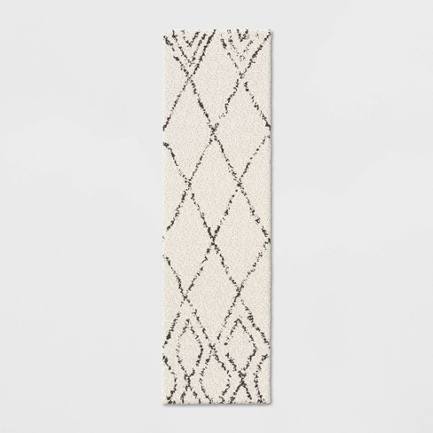 Diamond Patterned Shag Woven Rug - Threshold™ : Target
