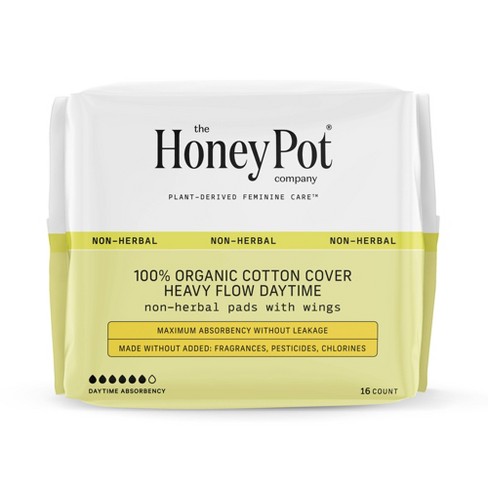 The Honey Pot Company, Non-herbal Daytime Heavy Flow Pads, Organic ...