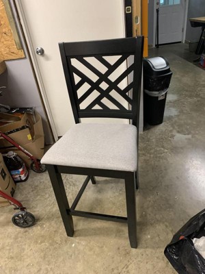 Set Of 2 Caron Finished Wood Counter Height Pub Chairs Gray - Baxton ...
