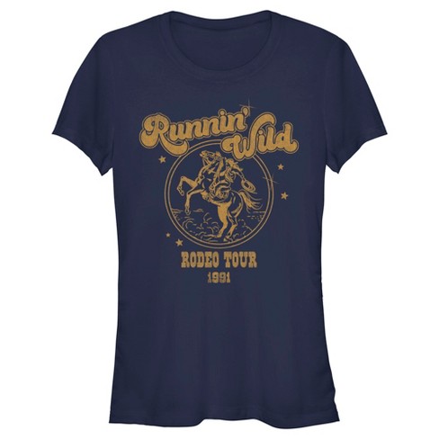Juniors Womens Lost Gods Runnin' Wild Rodeo Tour T-shirt - Navy Blue ...