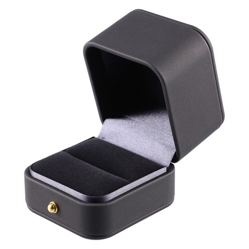 Unique Bargains Wedding Single Ring Box 2.6″x2.4″x2.36″ 1 Pc Gray : Target