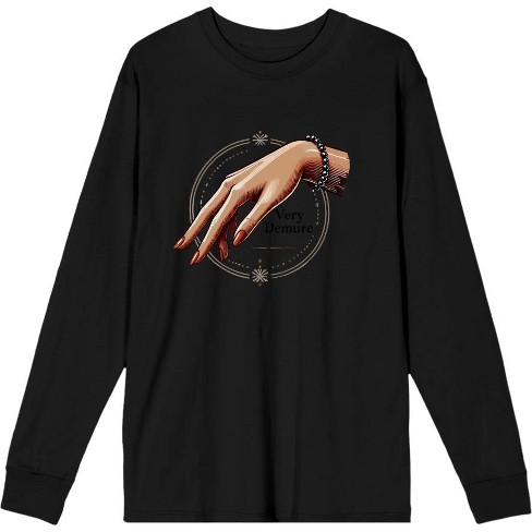 Very Demure Hand With Bracelet Adult Crew Neck Long Sleeve Shirt : Target