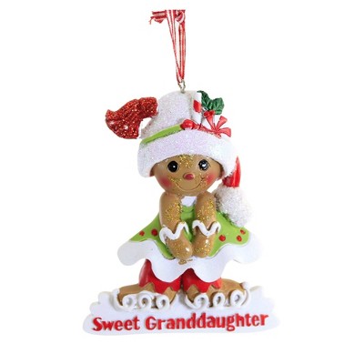 4.0 Inch Special Grandchild Gingerbread Christmas Tree Ornaments : Target