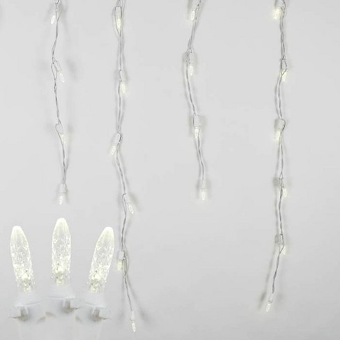 Novelty Lights M5 Led Icicle Lights On White Wire 150 Bulbs : Target