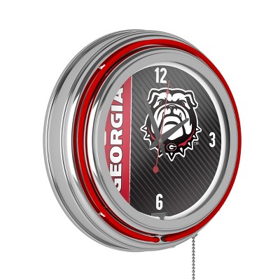 University Of Georgia Smoke Retro Neon Wall Clock : Target