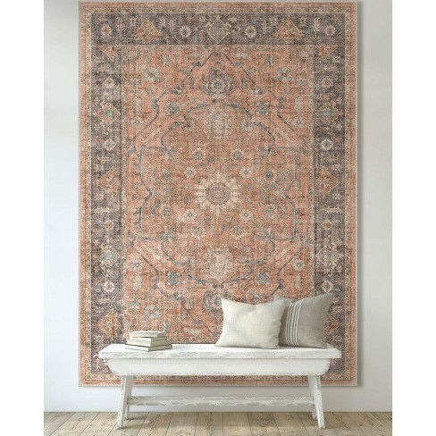Well Woven Apollo Flat-pile Antigua Coral Area Rug (3'3" X 5') : Target