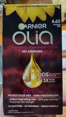 Garnier Olia Oil Powered Permanent Hair Color - Intense Red 6.65 - 1 Fl ...