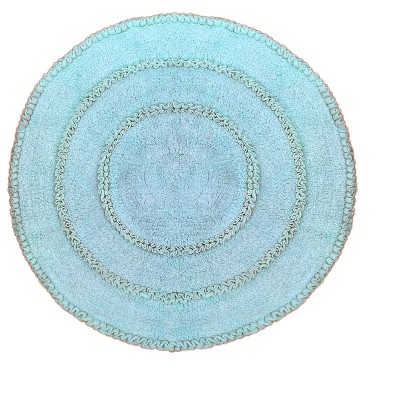 Double Ruffle Collection Cotton Ruffle Pattern Tufted Bath Rug - Home ...