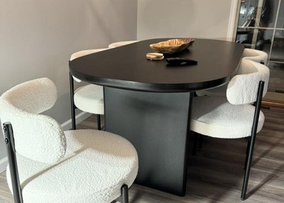 Catlett Oval Modern Wood Dining Table Black - Threshold™ : Target