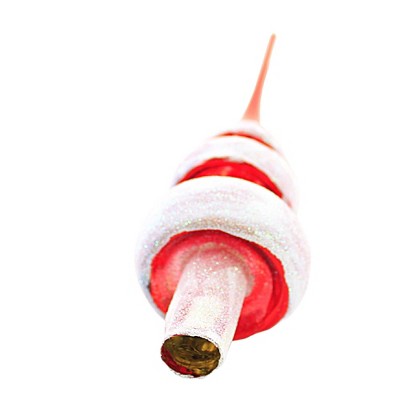 Santa Land 13.0" Frosted Evergreen Final Red Christmas Snow Tree Topper ...