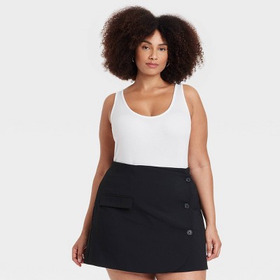 Women's Ribbed Tank Top - A New Day™ White 1x : Target