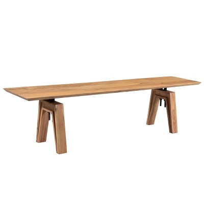 70" Solid Wood Live Edge Bench Brown - Timbergirl : Target