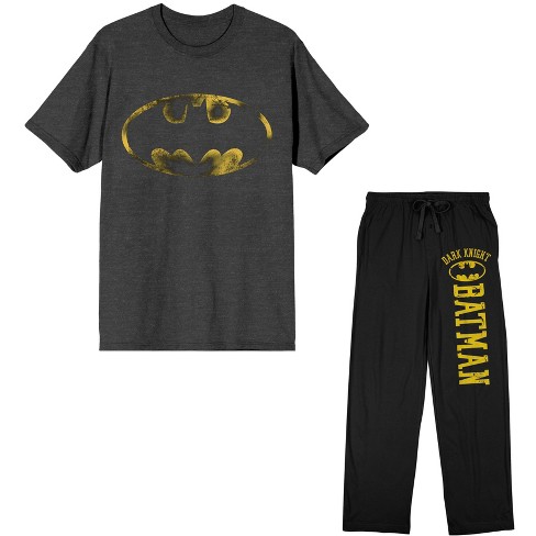 Batman Bat Signal And Dark Knight Logo 2-pack Men's Black Tee Sleep ...