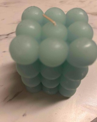 3.5" Unscented Bubble Sculpture Candle Pearl Blue 12oz - Opalhouse ...