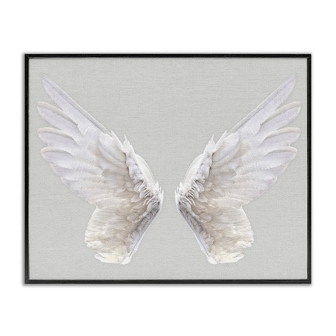 Stupell Industries Angel Wings On Grey, 16" X 20" : Target